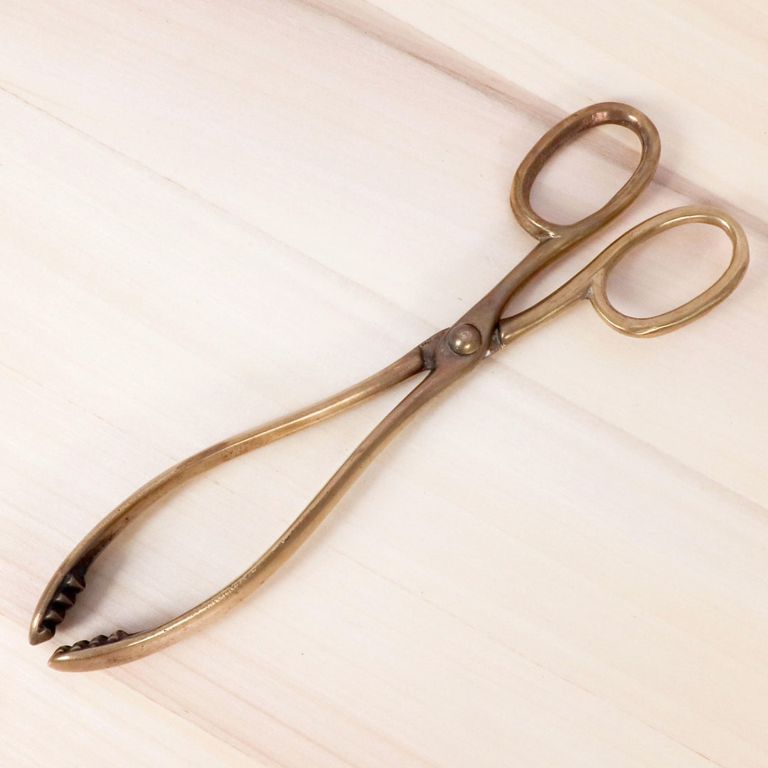 Solid Brass Fire Place Tongs || Vintage Tongs / Coal Tongs / Fireside ...
