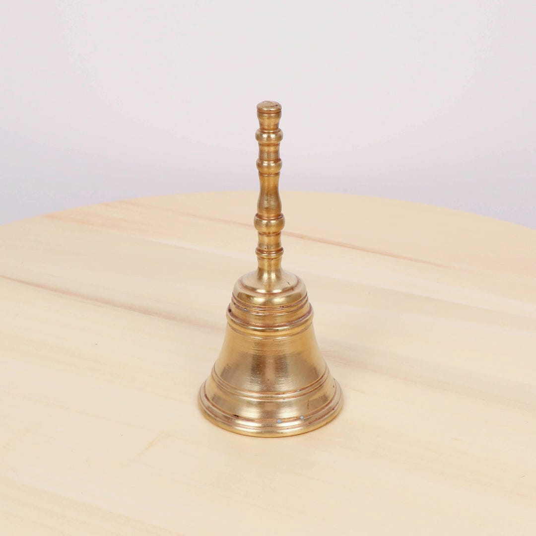 Hand Bell || Simple Design || Vintage Solid Brass - Etsy