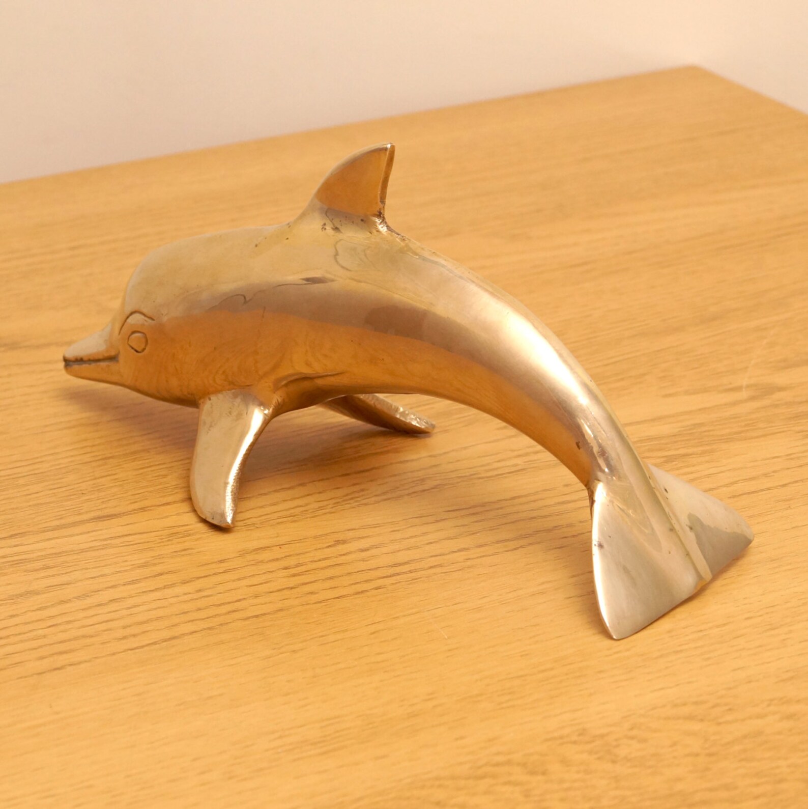 Vintage Solid Brass Dolphin / Fish Sculpture - Etsy