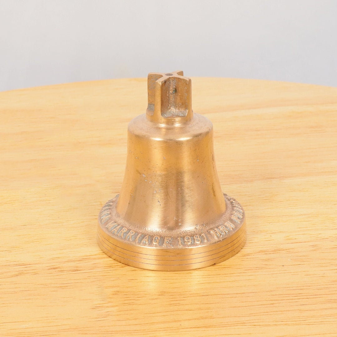 Bell || Vintage Solid Brass || Marriage 1981 HRH Prince of Wales & Lady ...