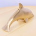 Vintage Solid Brass Dolphin / Fish Sculpture Excellent - Etsy