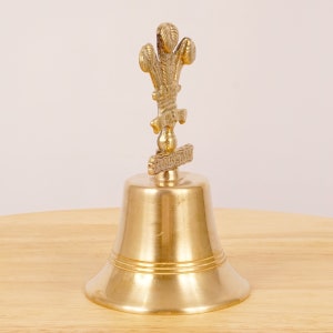 Desk Bell || Vintage Solid Brass || ICH DIEN Charles Diana on Handle ...