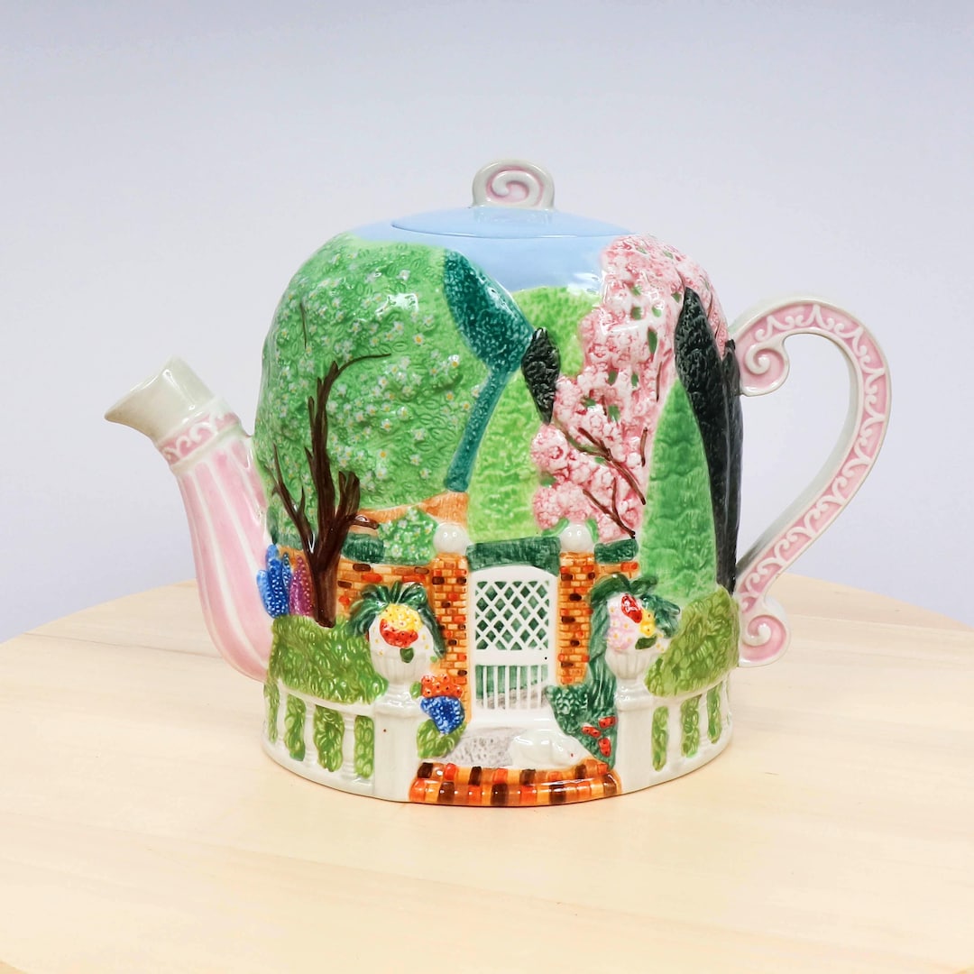 Ceremic Teapot With a Floral Design || Western House - the Village ...
