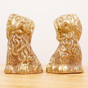 2 Dog Figurines / Statues / Sculptures || Puppy Couple || Vintage Solid ...