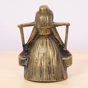 Lady Farmer Holding Two Buckets on Her Shoulders / Water Lady Bell ...