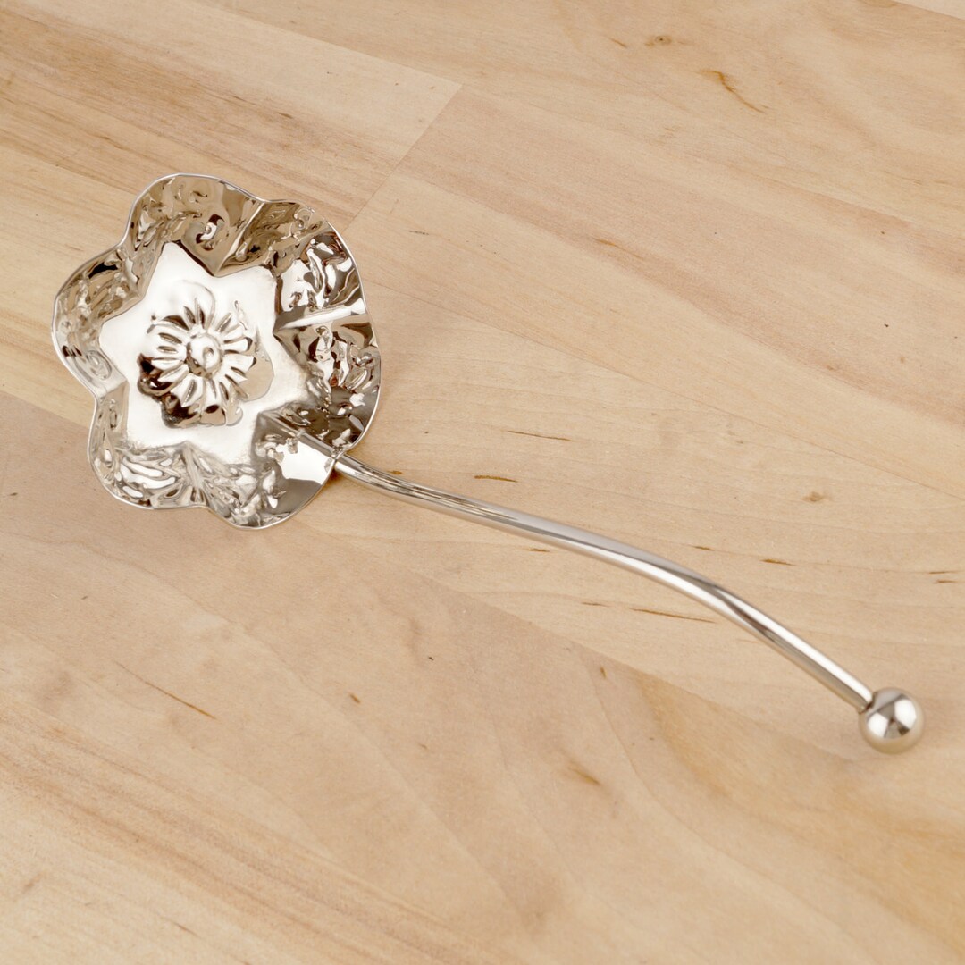 Mayell Ep on Steel Spoon || Silver Plated || Floral Design || Made in ...