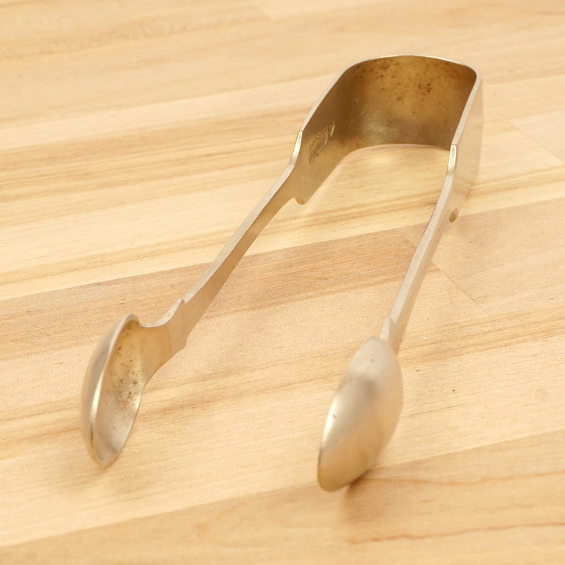 Sugar Cube Tongs / Spoon Arcadian Silver W Great Vintage - Etsy