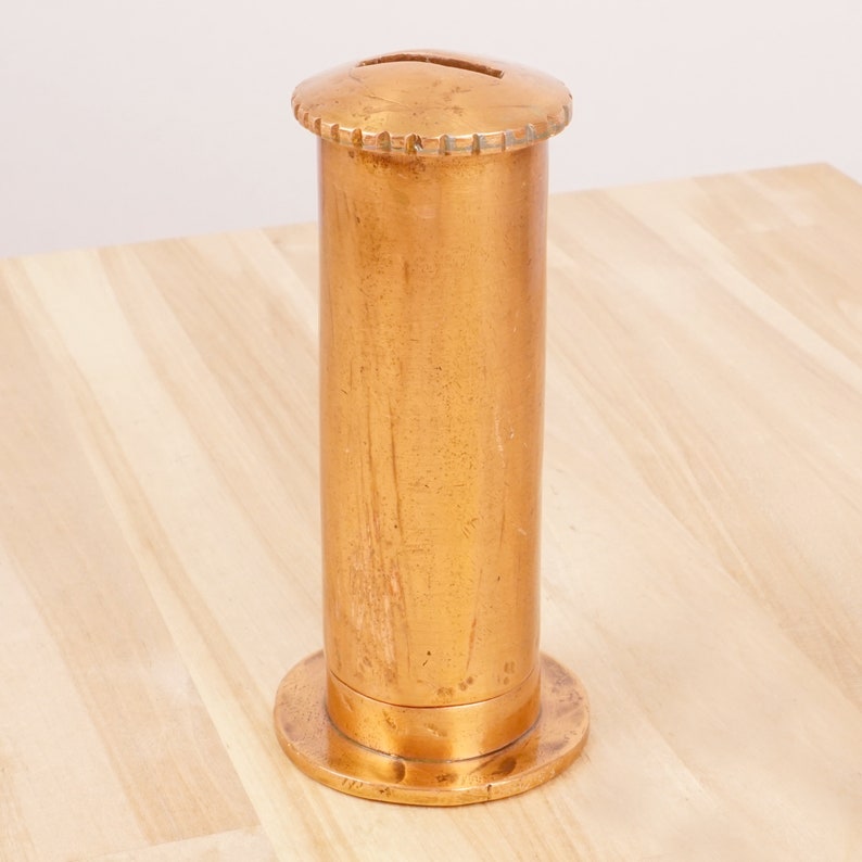 Copper Savings Bank / Piggy Bank || Vintage Copper || Simple Design - Etsy