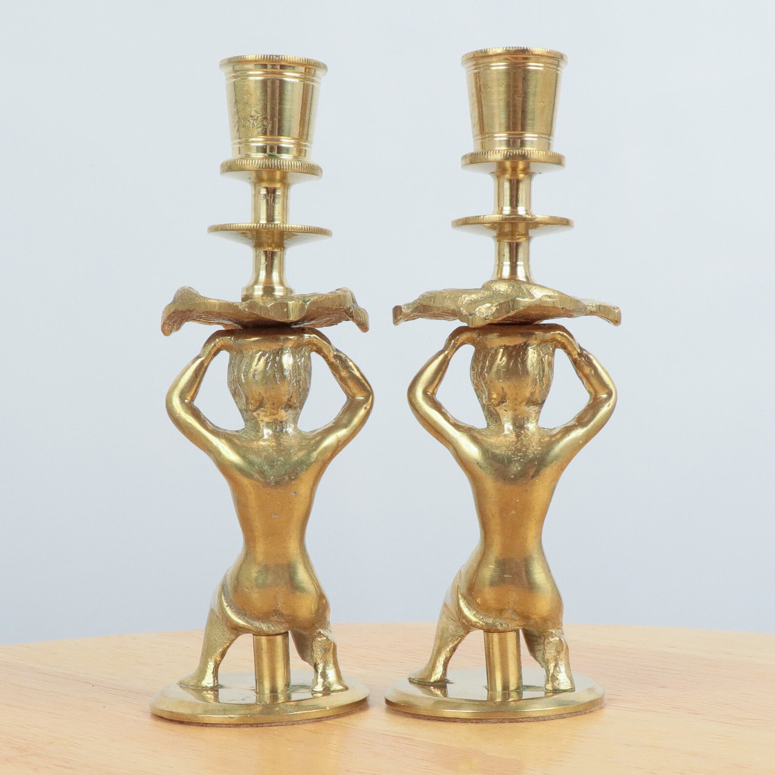 Set of 2 Vintage Human Design Candle Holders / Candlestick - Etsy UK