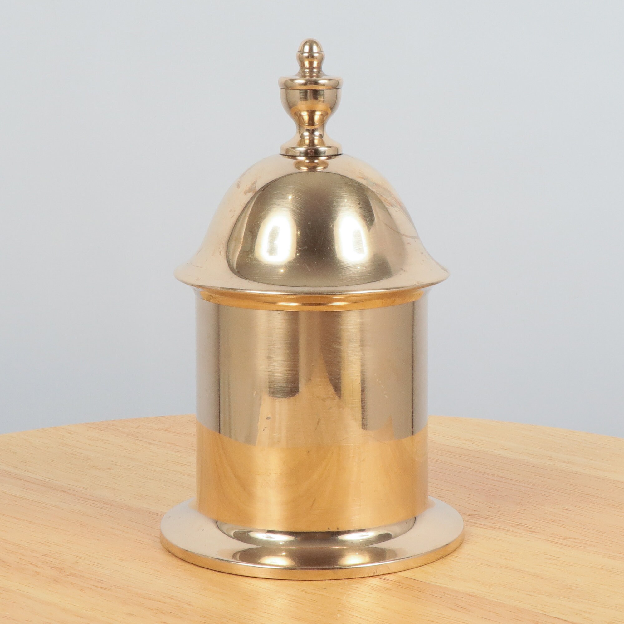 Very Heavy Jar / Container / Box With Lid / Brass Urn || Vintage Solid ...