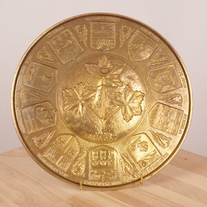 33 Cm Vintage Brass Tray / Plate / Wall Hanging / Decor || Provinces ...