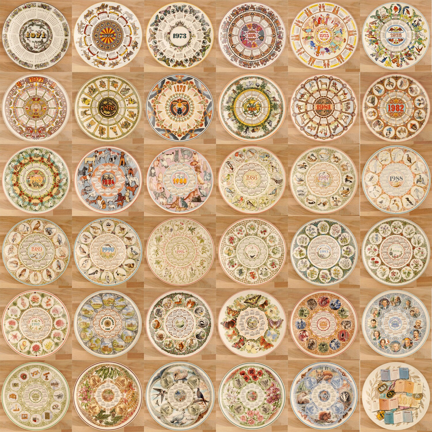 Full Collection of Calendar Plates 1971-2007 Wedgwood - Etsy