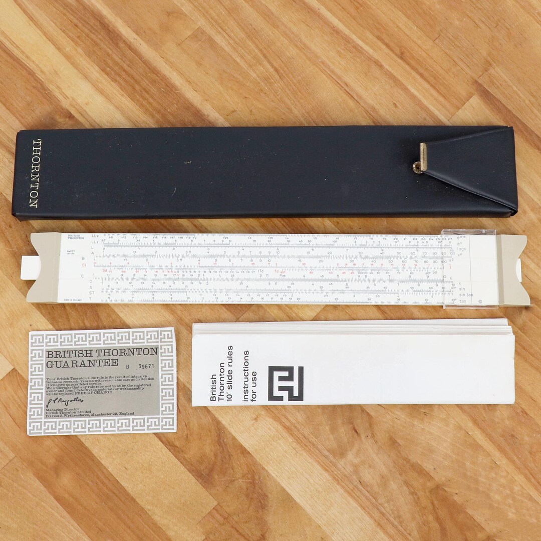 Slide Rulers Mathematical Calculations Thornton 10 Slide Rules ...