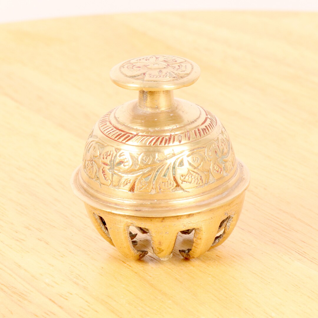 Elephant Claw Bell || Handmade Engraved Floral Ornaments || Vintage ...
