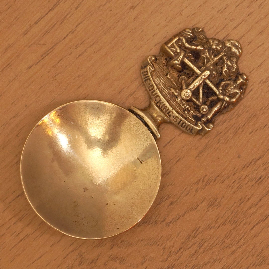 The Ducking Stool Spoon || Vintage Solid Brass Spoon - Etsy