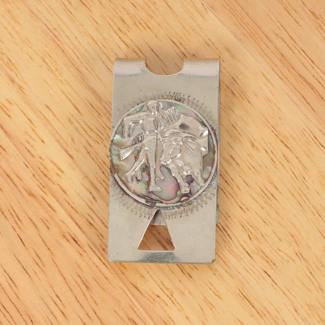 Paper Clip / Money Clip || Vintage || Scene of Bull Fighting / Toreador ...