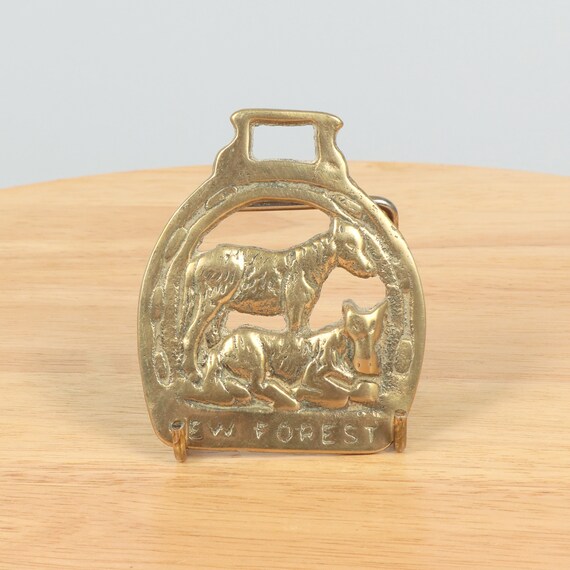 Solid Brass Horse Badge / Horse Brass / Tack Horse / foal | Etsy