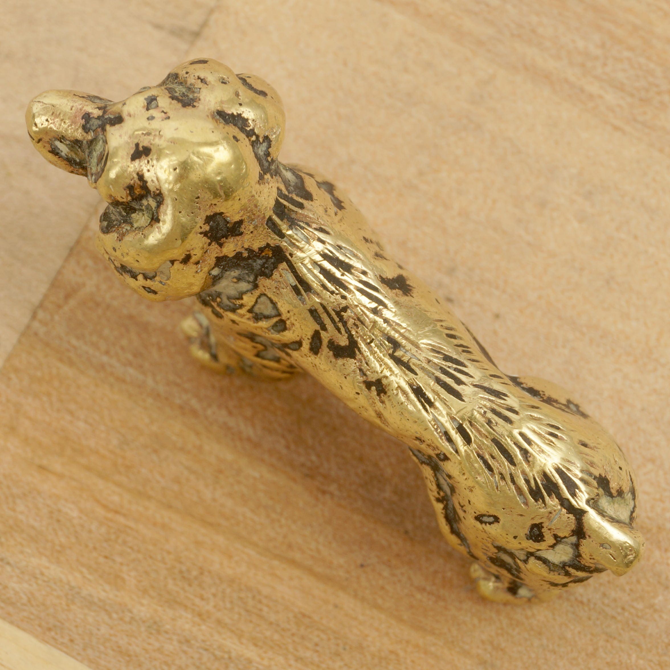 Dog Miniature || Small Dog Sculpture || Vintage Solid Brass || Metal ...