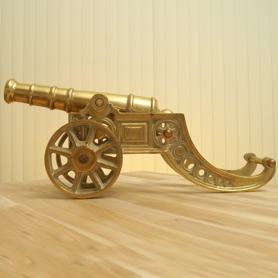 Large Army Cannon || Vintage Solid Brass - Etsy UK