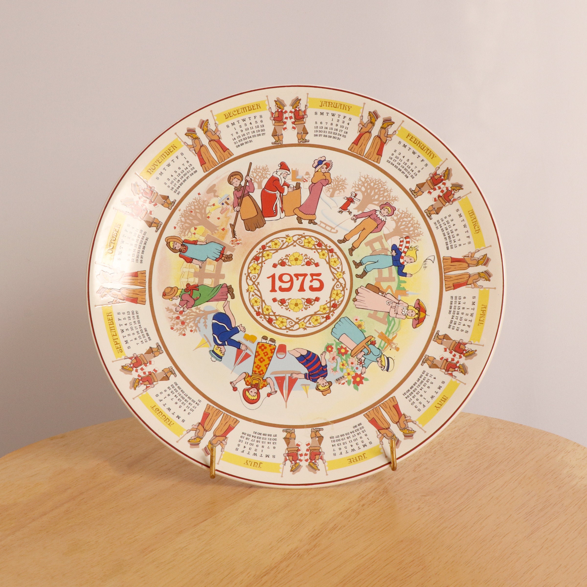1975 Calendar Porcelain Plate / Decor Wedgwood of | Etsy