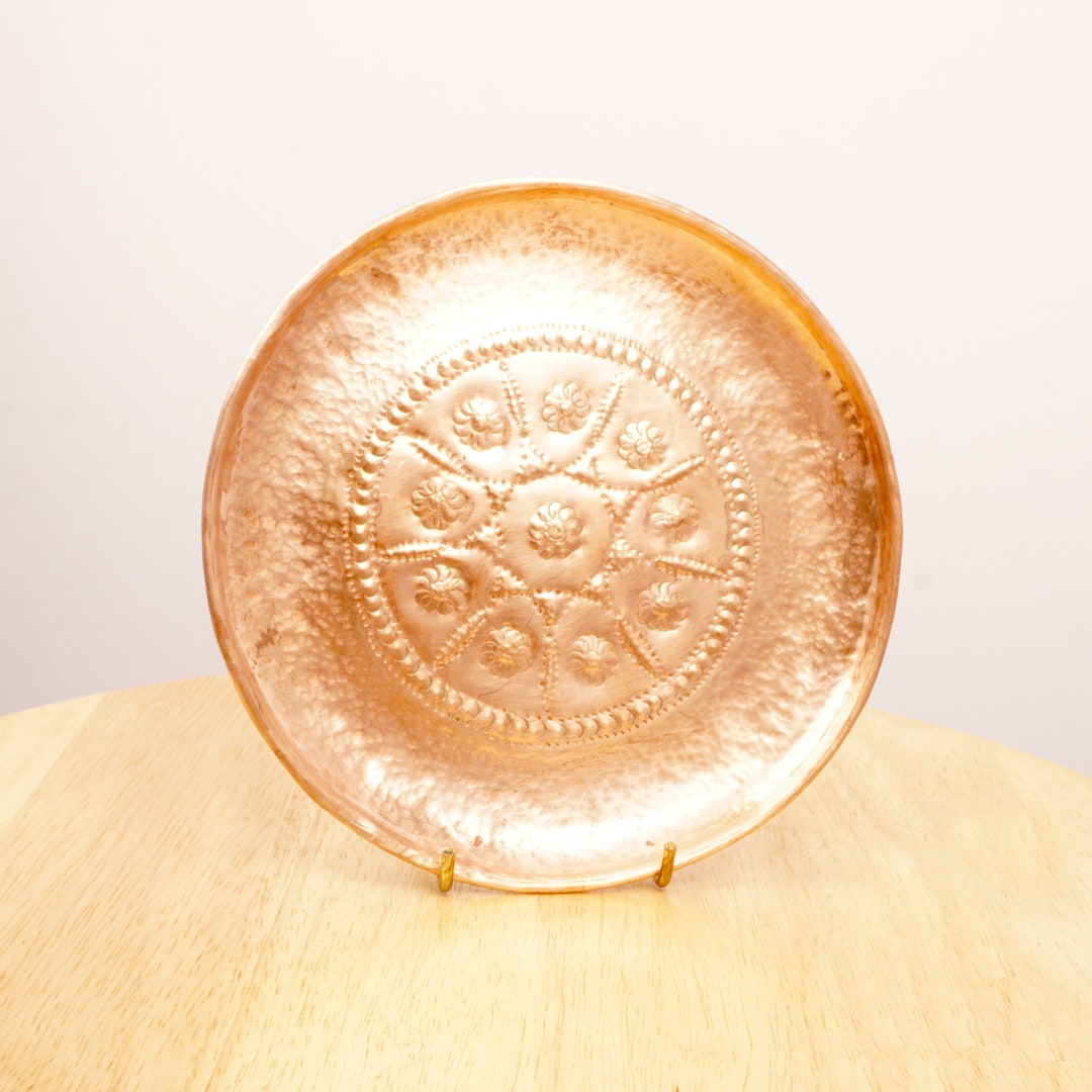 18 Cm Plate / Tray / Dish / Dish || Vintage Copper || Handmade Cooper ...