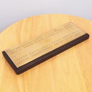 Game Point Counter || Vintage Solid Brass on Wooden Base || Cribbage ...