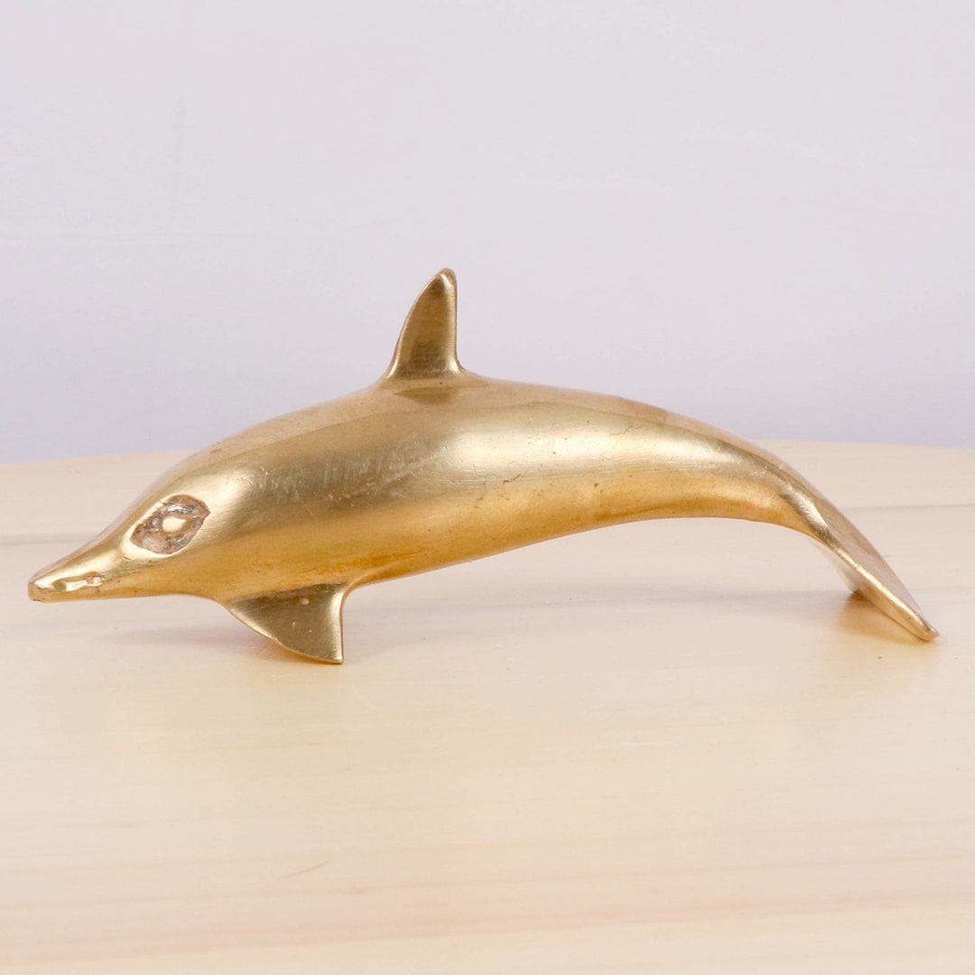 Dolphin / Fish Sculpture || Vintage Solid Brass Fish / Solid Brass ...