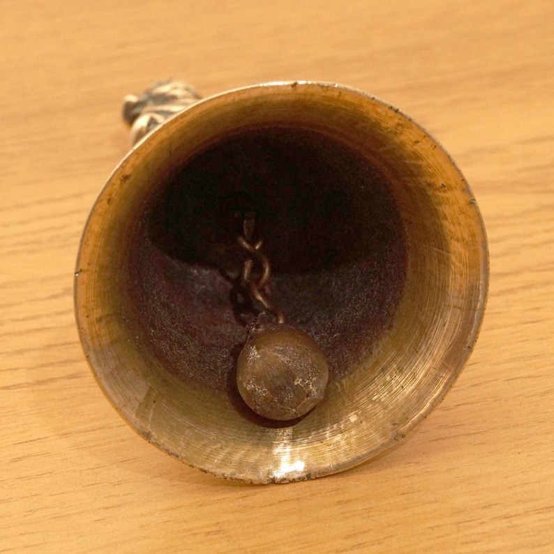 Vintage brass small desk bell Made in England vintage | Etsy