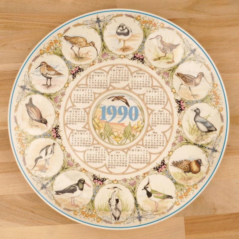1990 Calendar Porcelain Plate by Wedgwood Waders Calendar - Etsy Australia