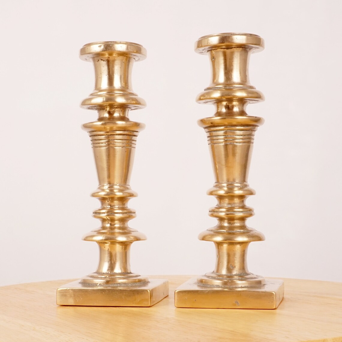 2 Massive and Heavy Candle Holders / Candlestick Holders || Square Base ...
