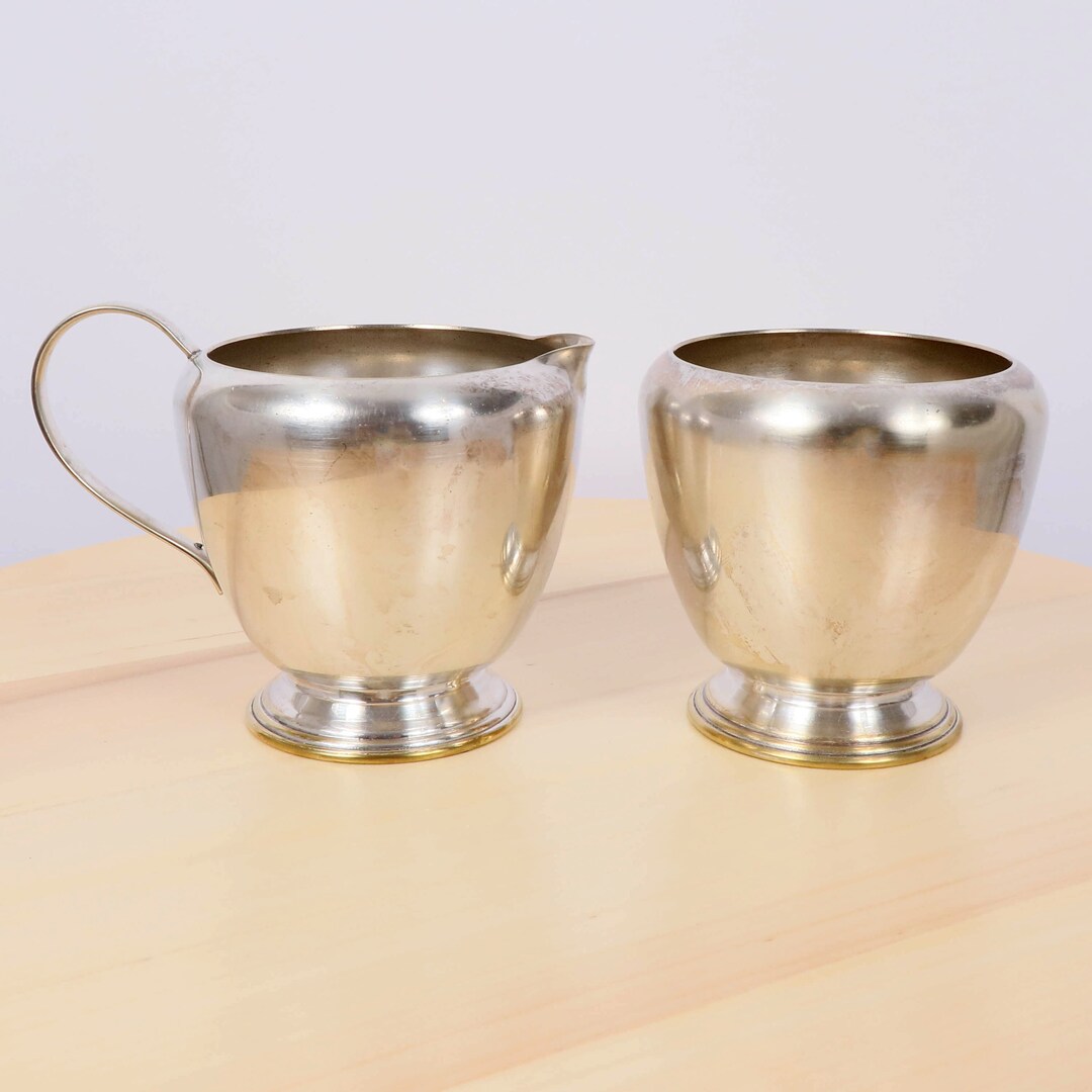 Sugar Bowl & Creamer || Vintage Yeoman Plate EPNS Made in England ...