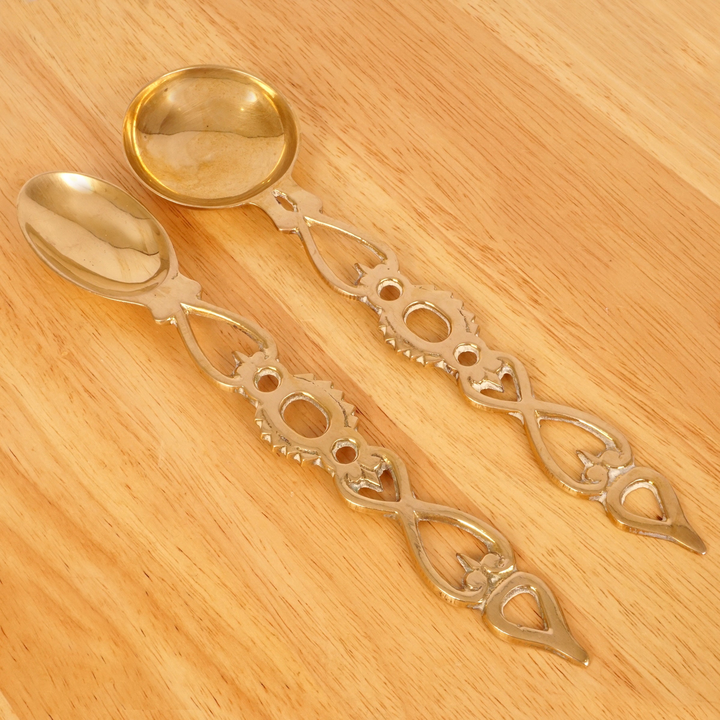 Löffel Set || vintage || Set von zwei Liebevollen Löffeln ...