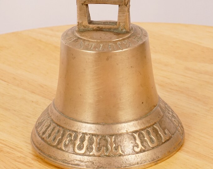 Swedish Brass Bell || Fridfull Jul || Vintage Solid Brass || High ...