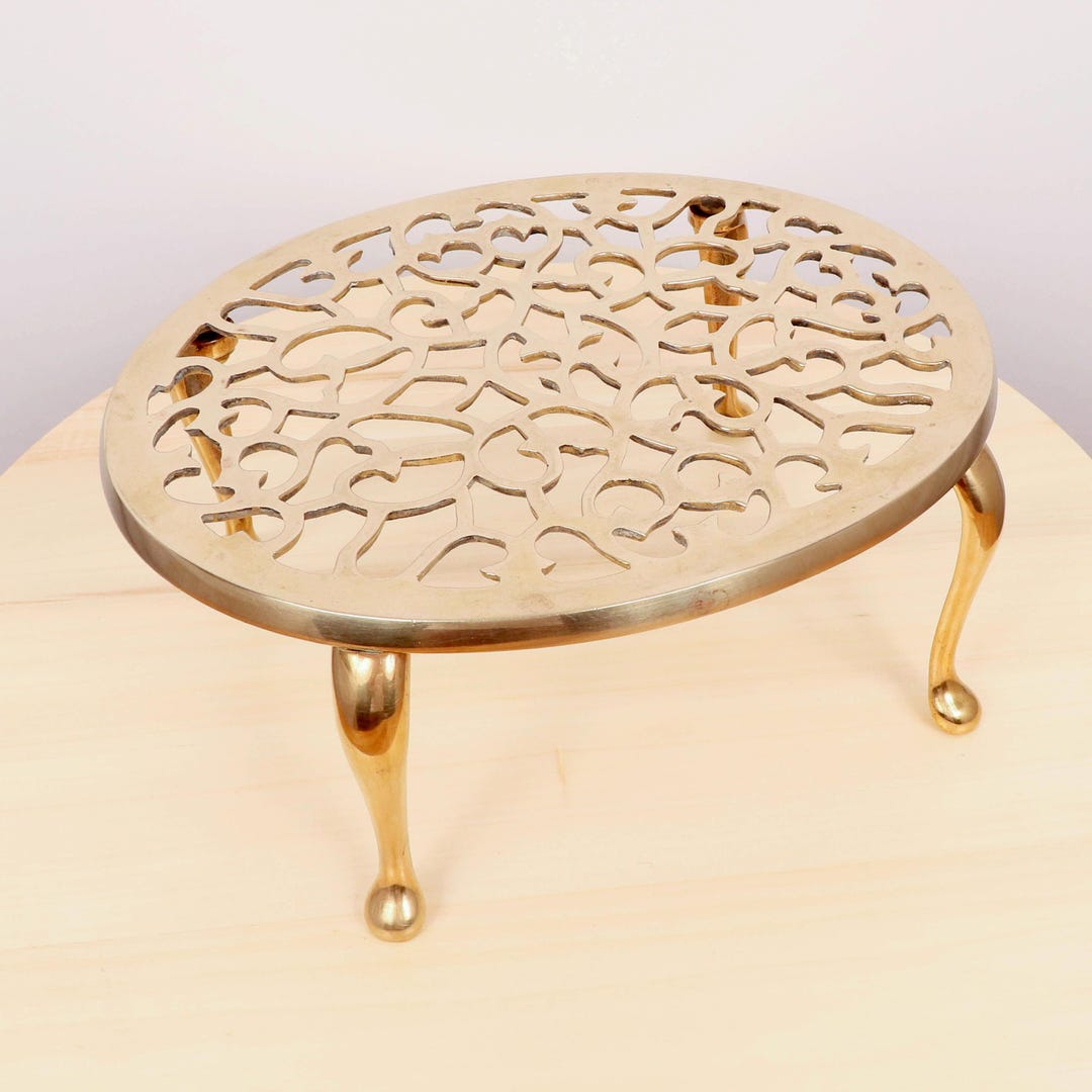 Vintage Solid Brass Kettle Stand / Tea Pot Stand / Plant Pot Stand - Etsy