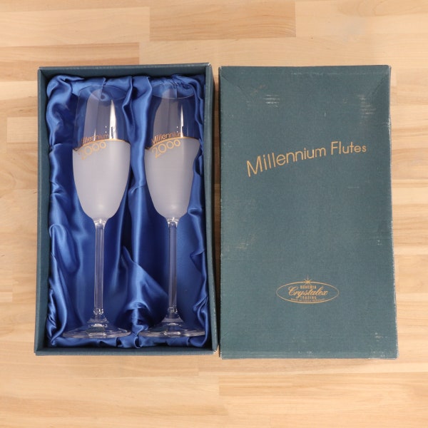 Millennium 2000 Champagne Glasses - Etsy