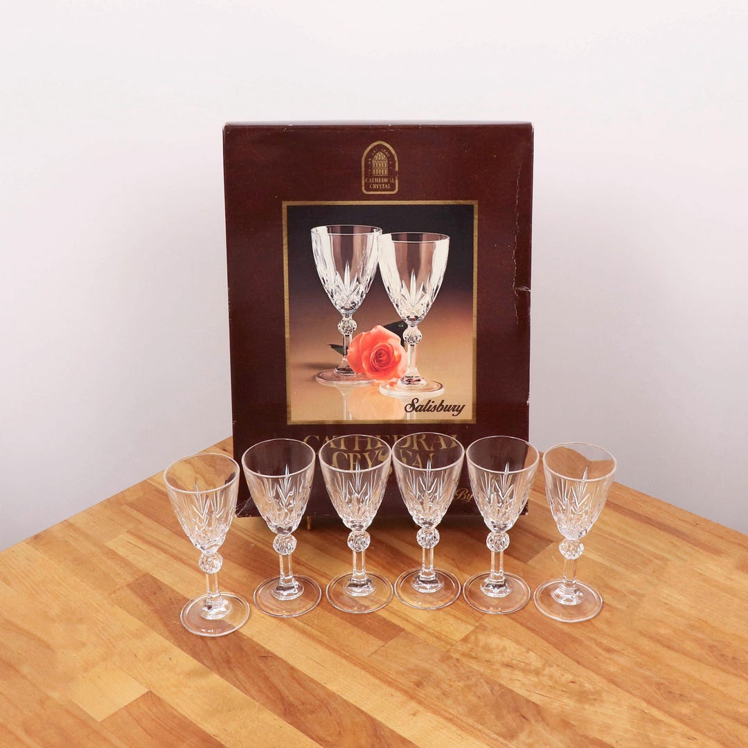 6 Liqueur Glasses 24 Lead Crystal || Cathedral Crystal by Dema ...