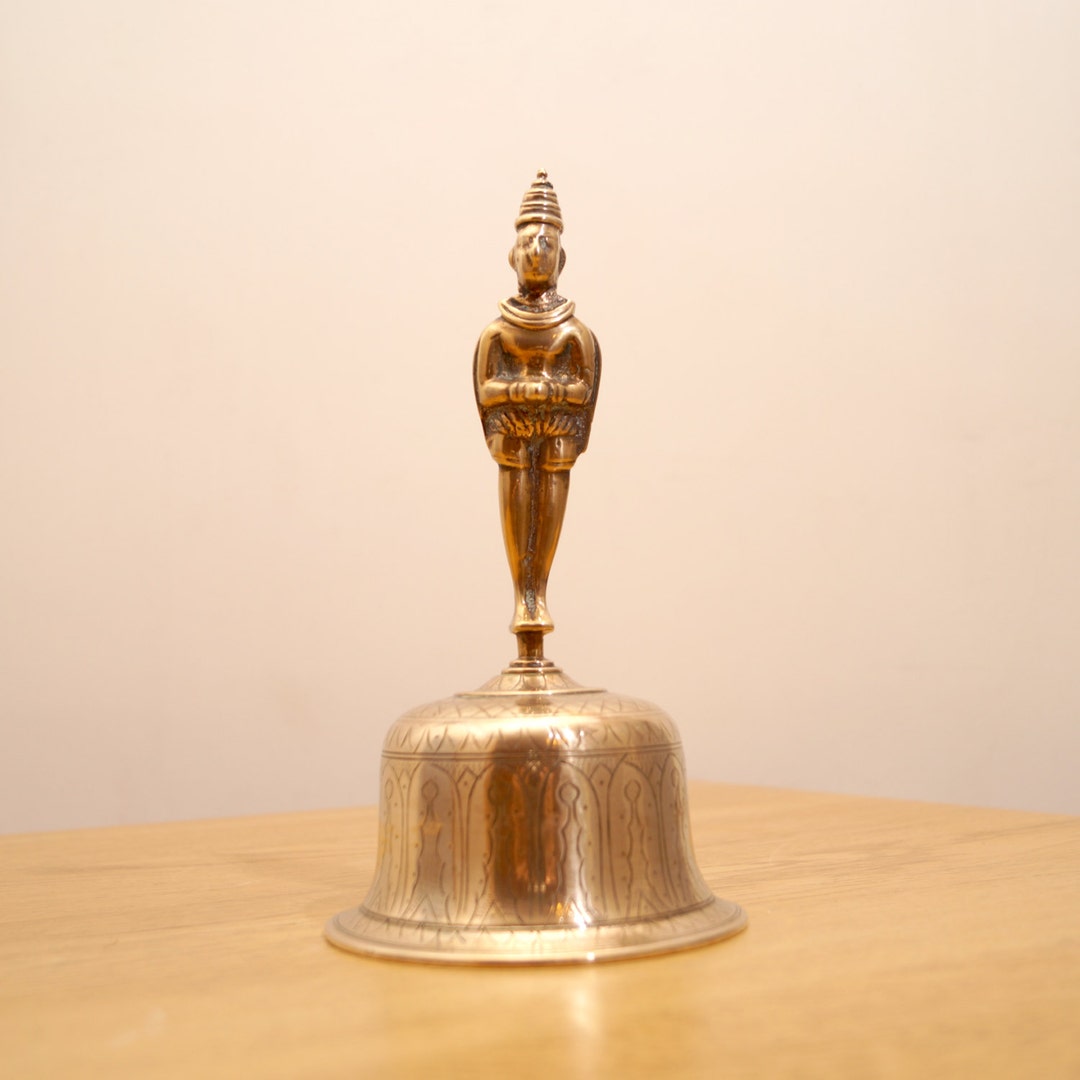 Hindu Lord Garuda Solid Brass Two Face Bell || Vintage Brass Bell ...