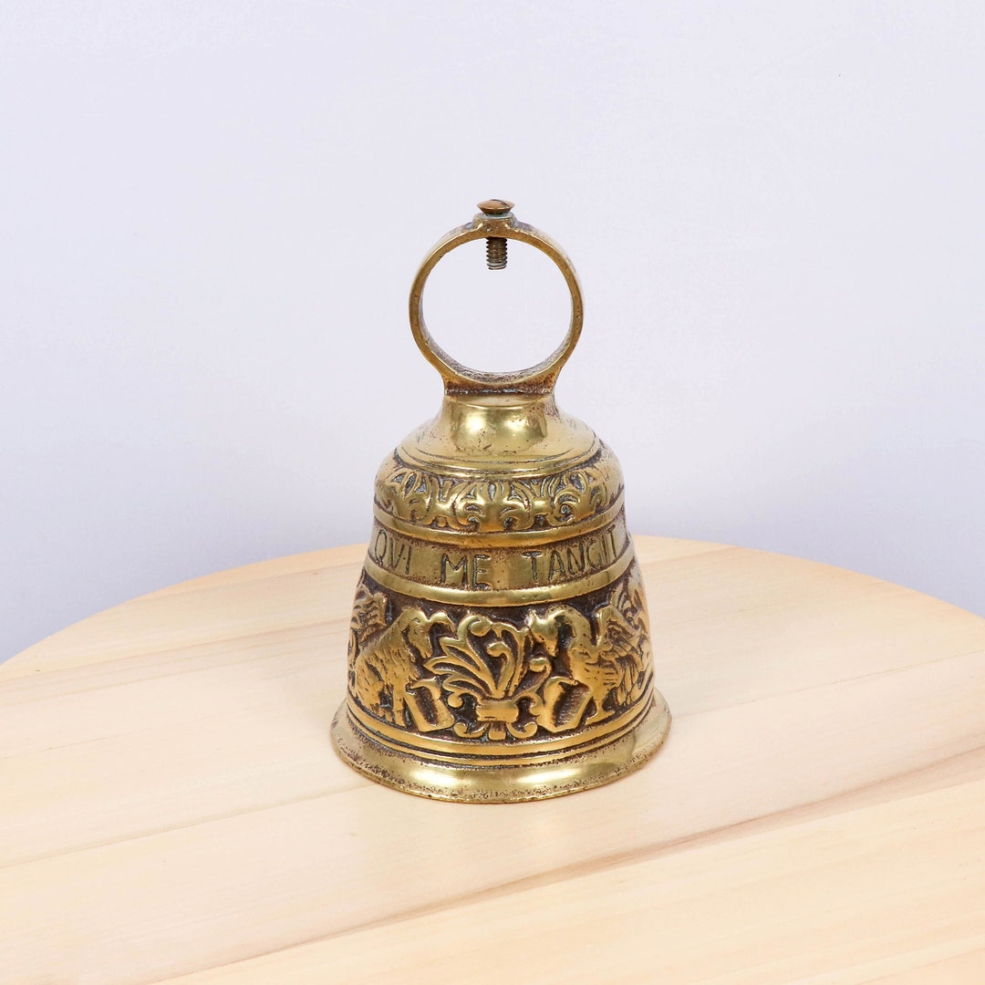 Large Sanctuary Bell With Animal Design Pattern Around It || Vintage ...
