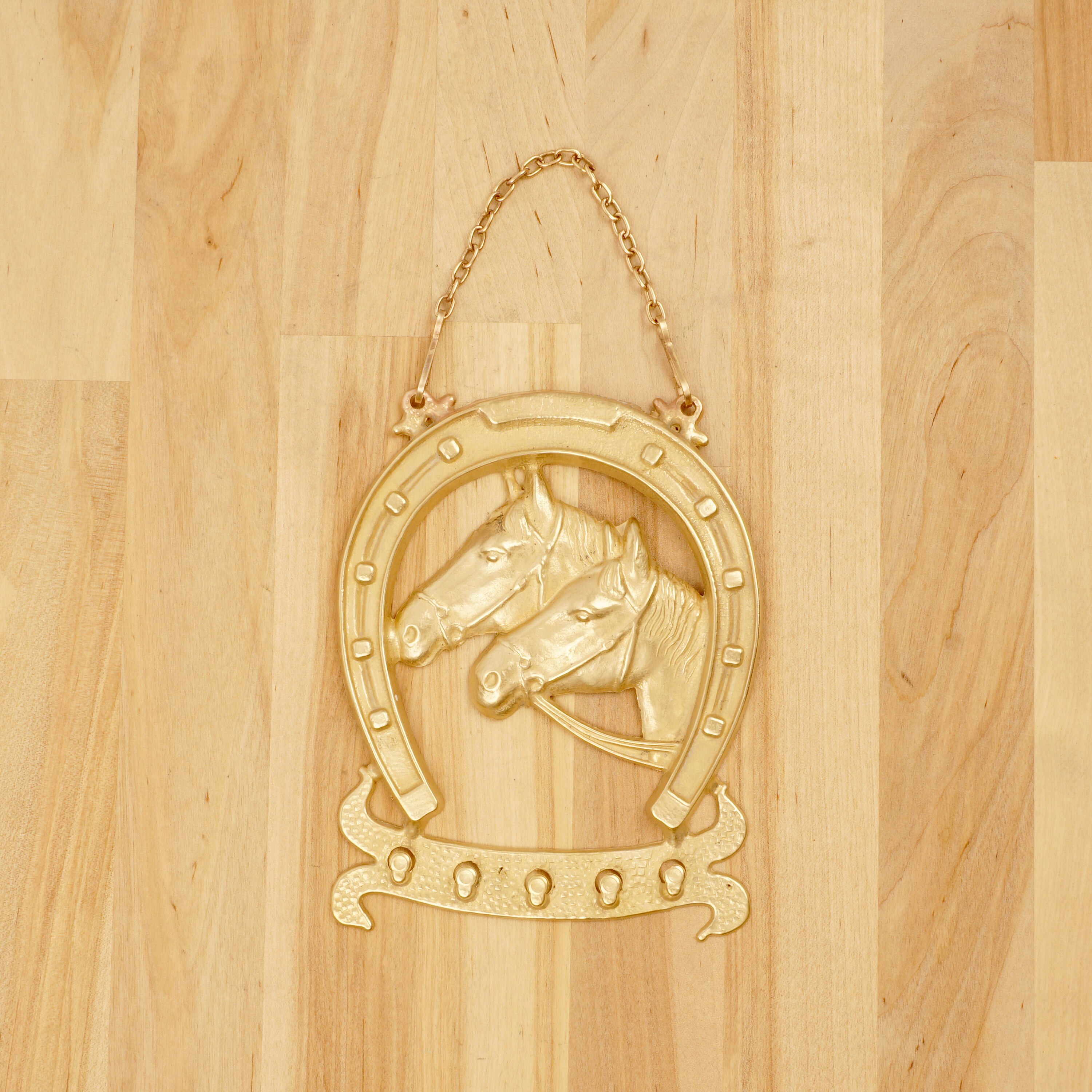 Key Holder for 5 Keys / Wall Decor / Cloth Rack Two Horses | Etsy