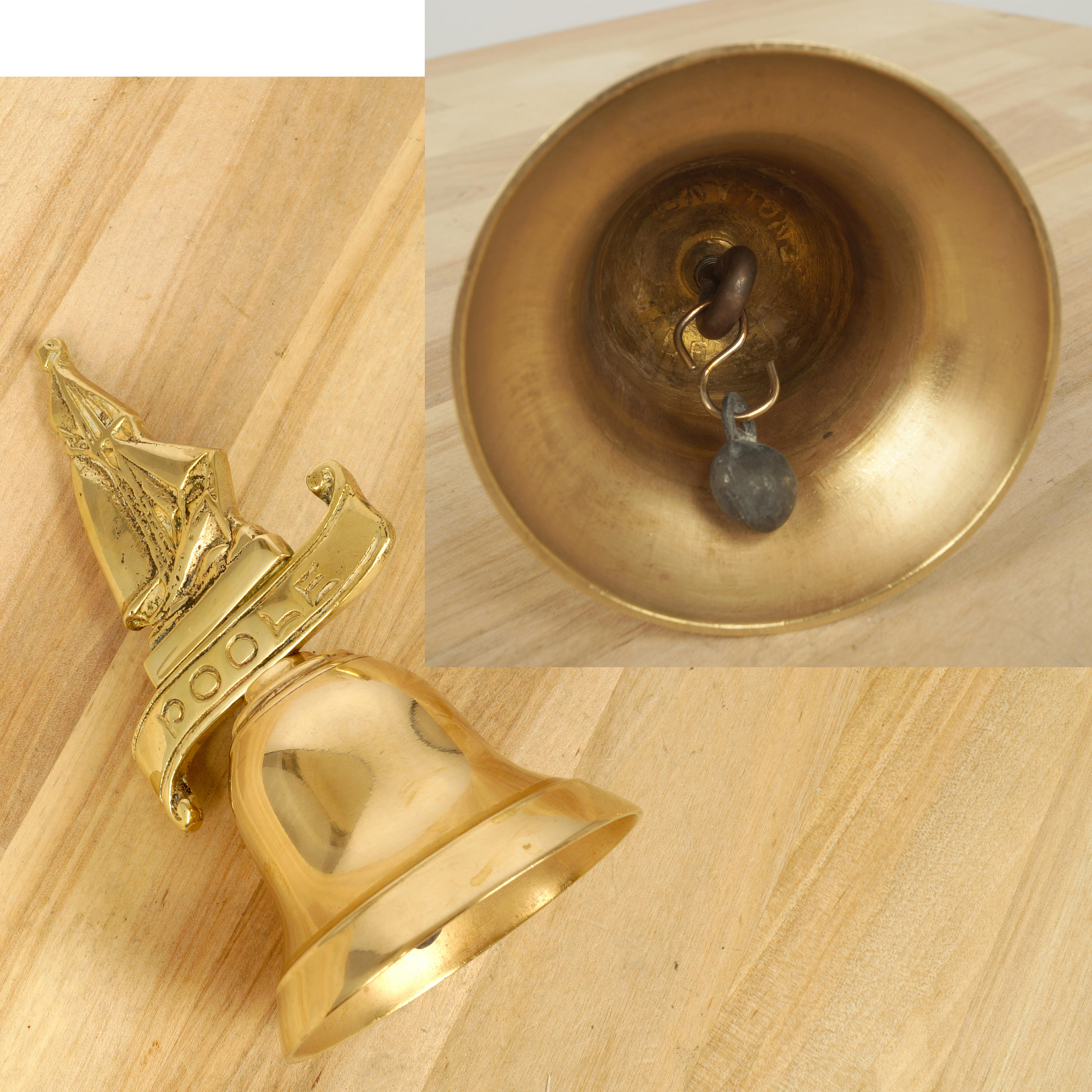 Desk Bell With a Ship Design Handle Poole || Vintage Solid Brass - Etsy