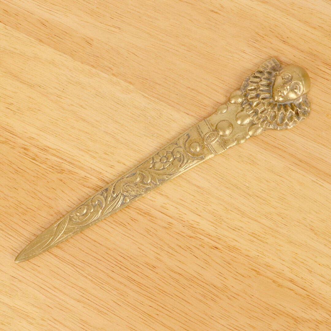 Harlequin / Arlecchino / Clown Brass Envelope Knife / Paper Knife ...