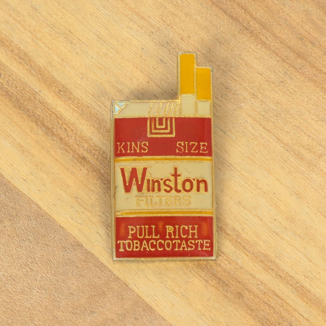 Winston Filters Pin || Miniature || Vintage Metal Alloy & Enamel ...