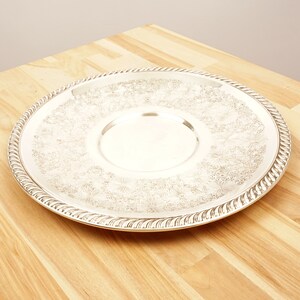 31 Cm Tray Floral / Flower Design Vintage Silverware Silver Plated Use ...