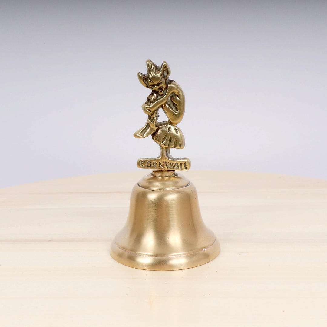 Vintage Brass Large Desk Bell || Vintage Solid Brass || High Quality ...