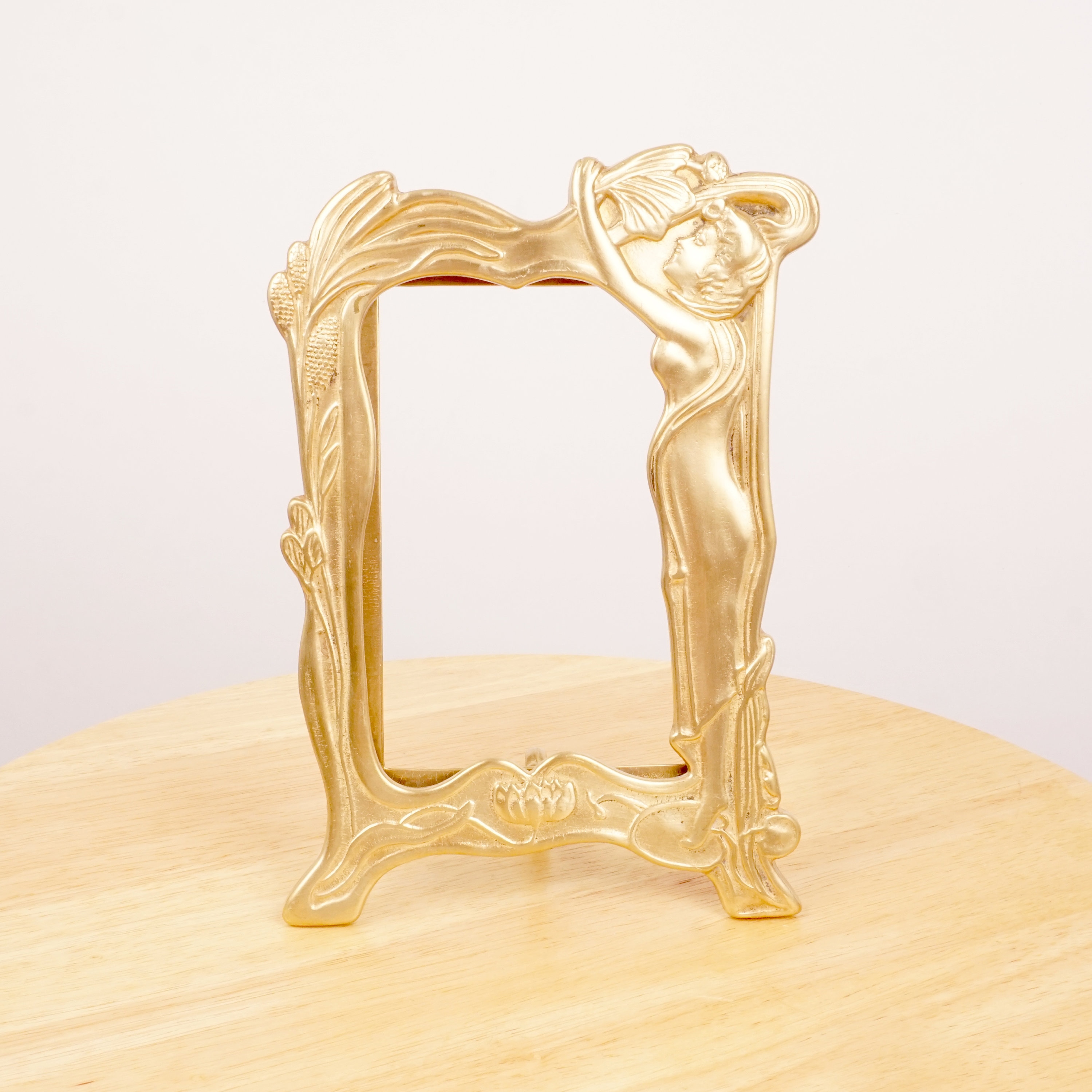 Photo / Picture Frame || Vintage Solid Brass || Floral and Woman Design ...