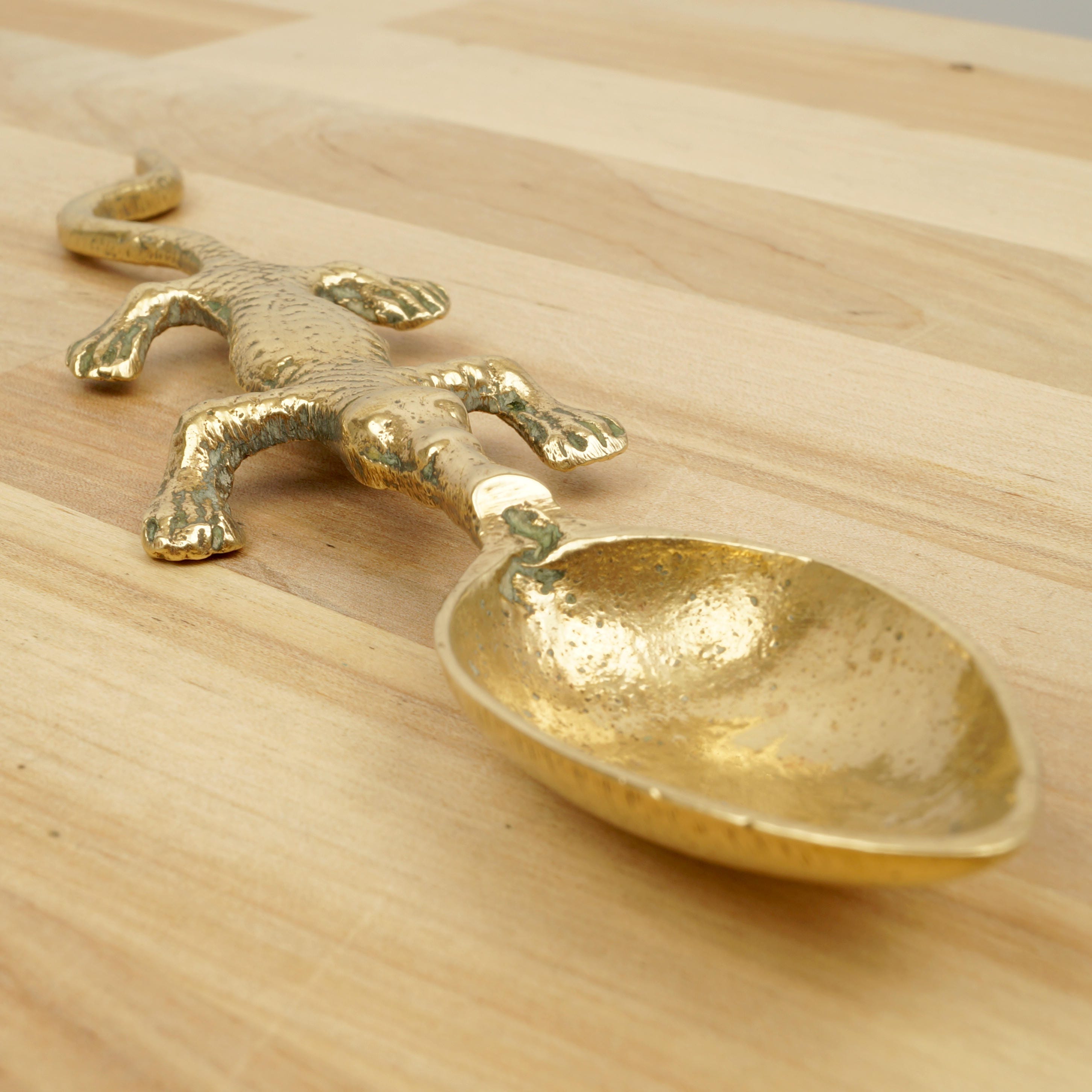 Lizard or Crocodile Design Spoon Vintage Solid Brass | Etsy