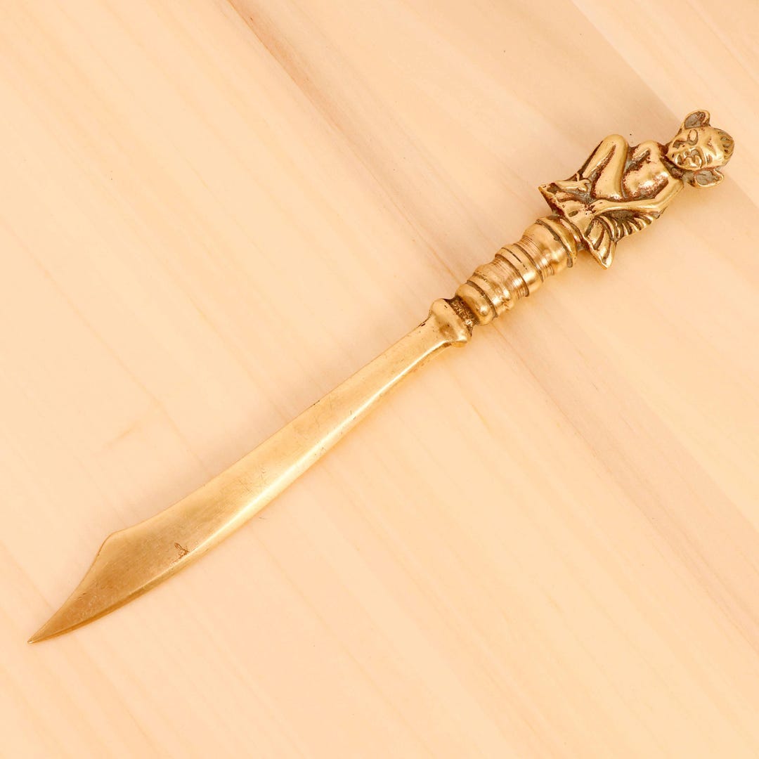 Envelope Knife / Paper Knife / Letter Opener || Vintage Solid Brass ...
