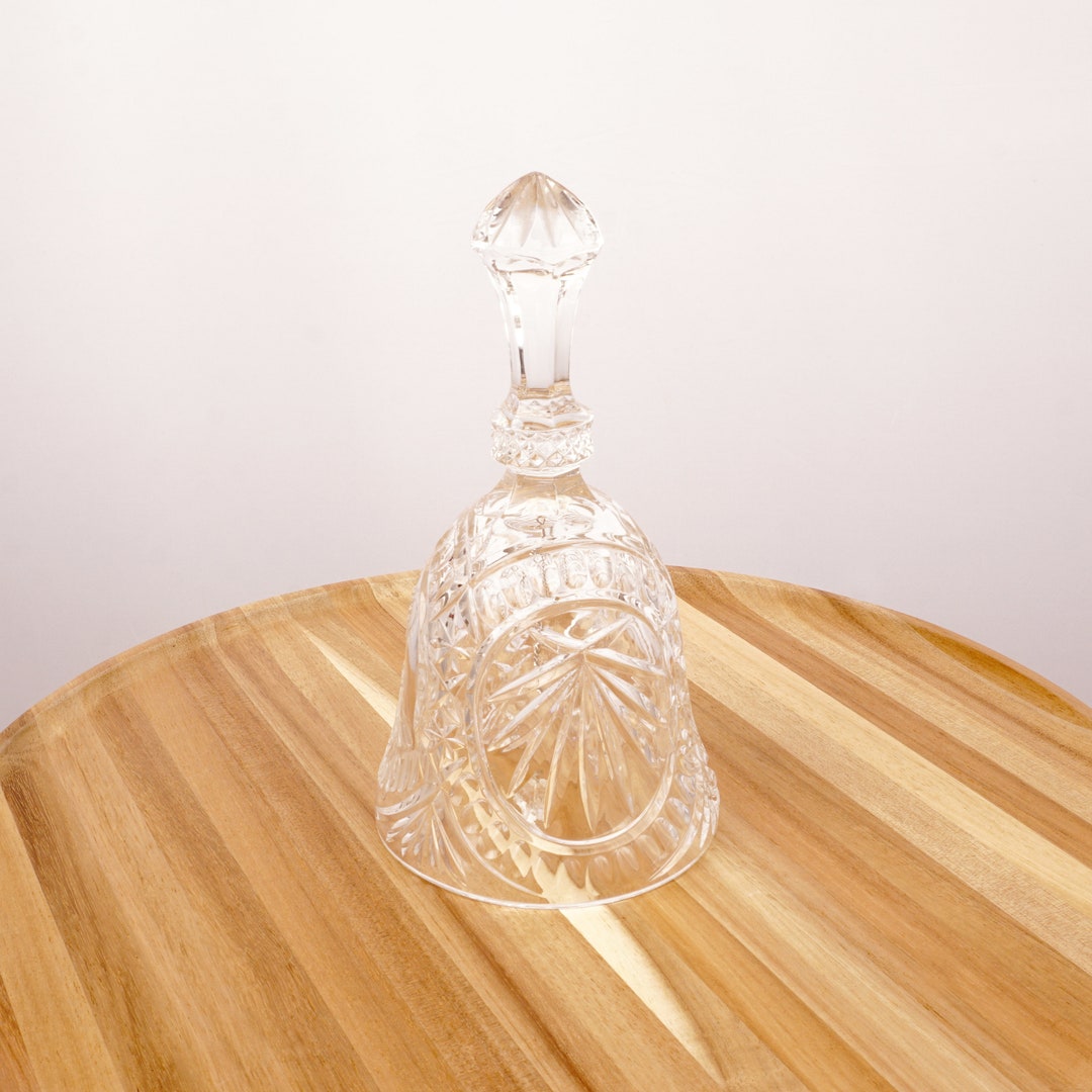 Crystal Bell || Detailed Design / Patterns || Vintage Glass || Metal ...