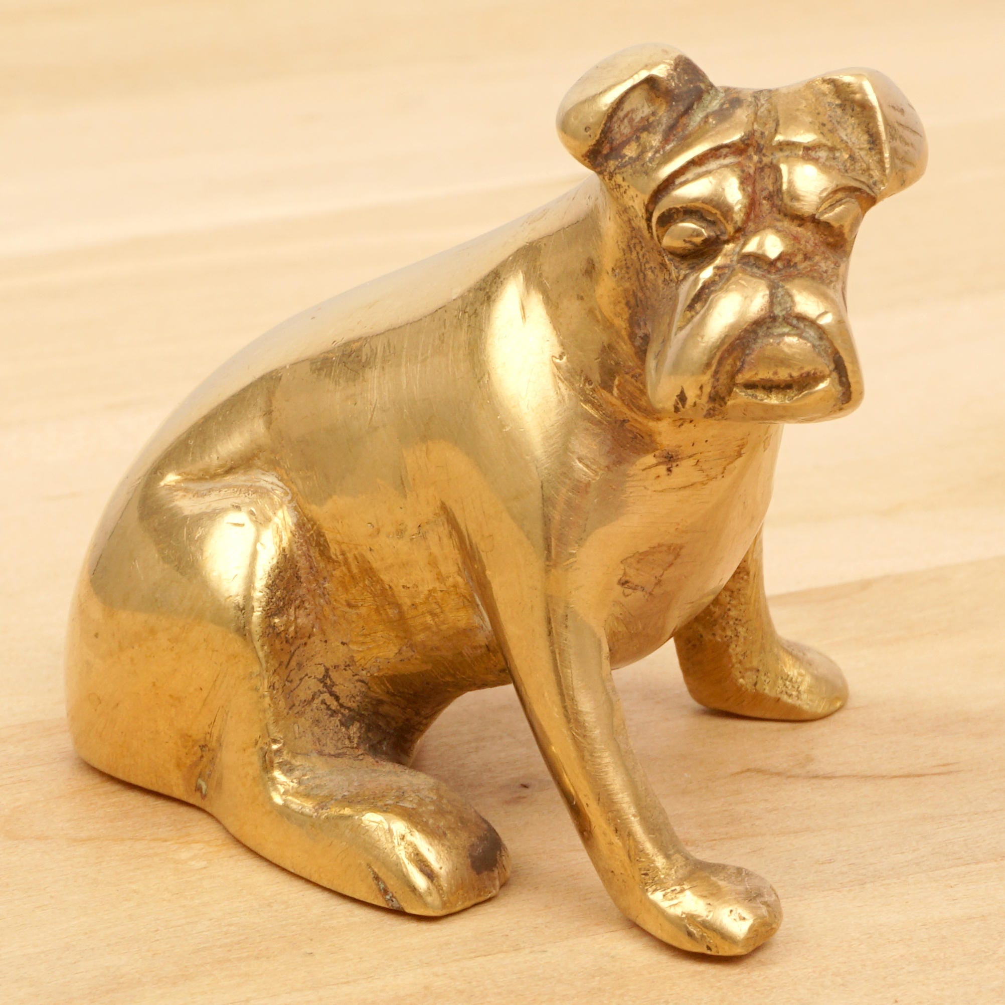 Bulldog Vintage Dog Sculpture Statue Metal Alloy | Etsy