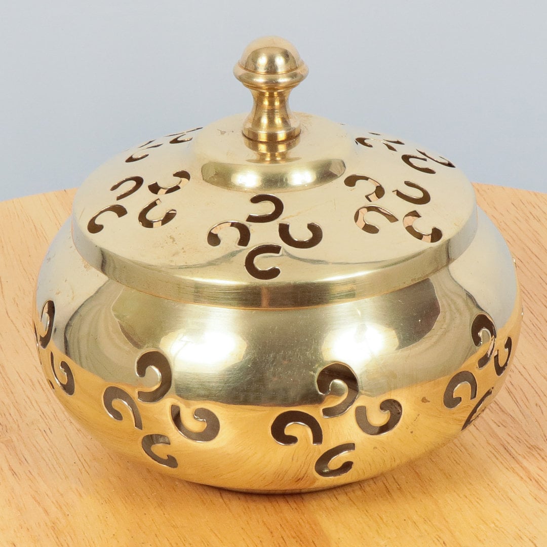 Box / tin box / Aroma box / Incense Burner Vintage solid | Etsy